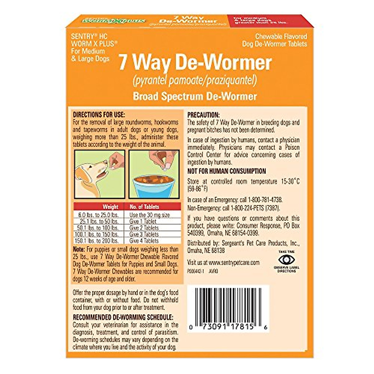 Wormx Plus DeWormer, Large Dog, 6-Ct.