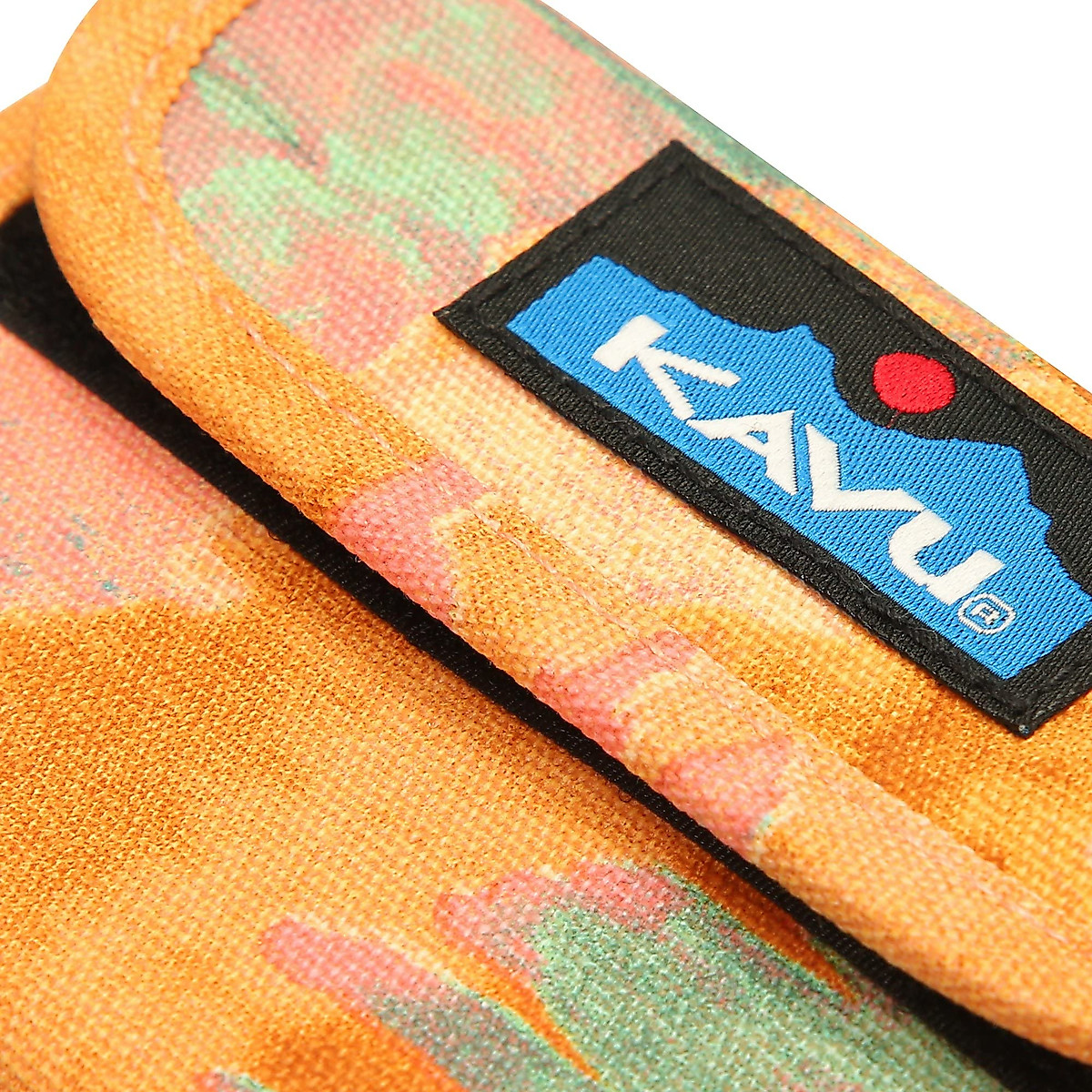 KAVU Wally Trifold Wallet with Coin Pocket and Key Ring - Coastal Tie Dye