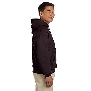 Gildan Men's Fleece Hooded -Sweatshirt, Style G18500 L DARK CHOCOLATE
