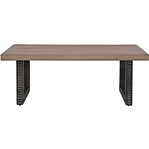 Crosley Furniture Beaufort Beaufort All Weather Rattan Wicker Outdoor Coffee Table for Patio, Deck, Porch, Brown