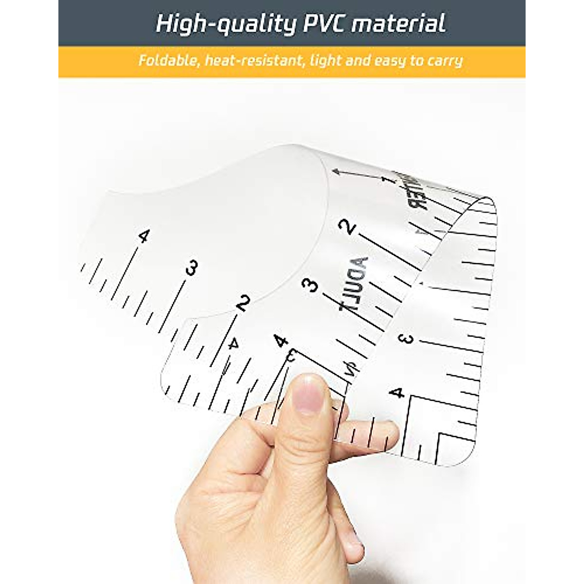 6 Pcs T-Shirt Ruler Guide Alignment Tool to Center Designs T-Shirt for Adult Youth Toddler Infant (Transparent)