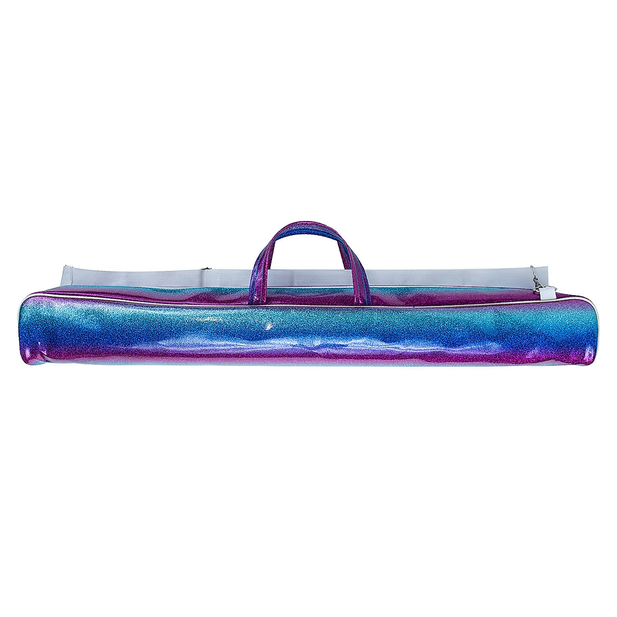 Talltoise Twirling Baton Bag Case with Shoulder Strap - 30 inch (78cm) Rainbow Sparkle Case for Majorette Marching Band, Gymnastics Carry bag - Complete with Rainbow Dance Ribbon Streamer