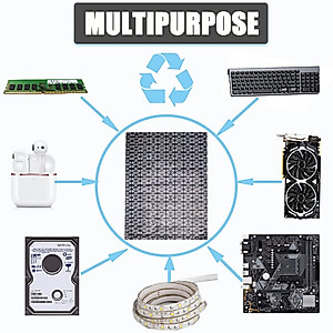 Daarcin Open Top Antistatic Bag,10pcs 12X16in/30x40cm Large ESD Anti Static Bags for Motherboard Video Card LCD Screen with Anti-Static Labels