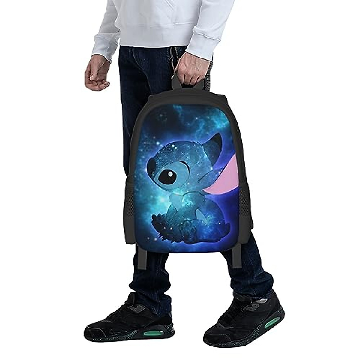 Stitch Cartoon Anime Backpack For Large Capacity Portable Anime Laptop Bag Cute Lightweight Outdoor Travel Laptop Backpack