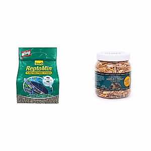 Tetra ReptoMin Floating Turtle Food and Fluker Labs Aquatic Turtle Treats