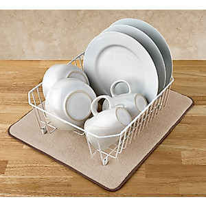 Kitchen Basics 429100 Microfiber Dish Drying Mat, Cream