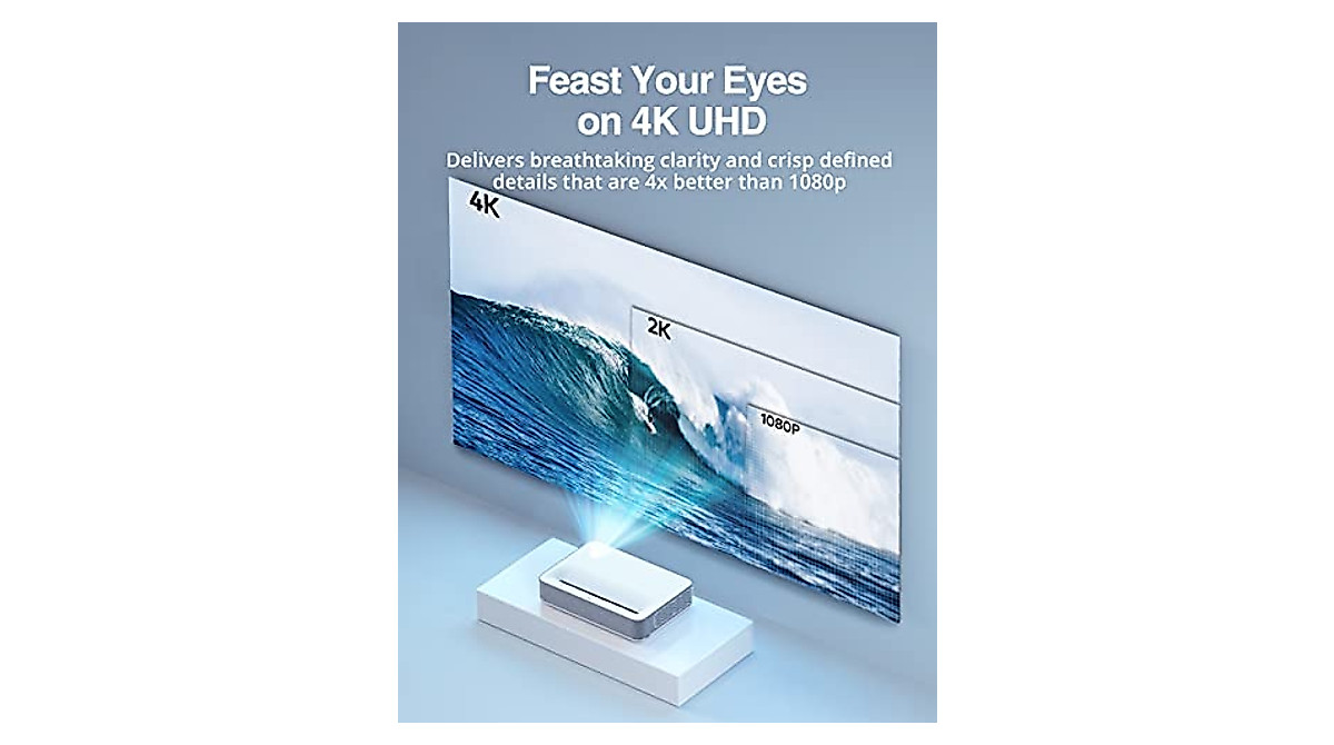 4K Ultra Short Throw Laser TV Projector with Harman Kardon Soundbar