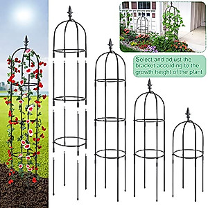 2Pcs Plant Cages and Supports, Deaunbr Tomato Cage 6FT Tall Plant Stakes Heavy Duty Garden Trellis for Indoor & Outdoor Plants, Climbing Plant, Tomatoes, Vegetables, Fruits, Flowers, Pots, Vines