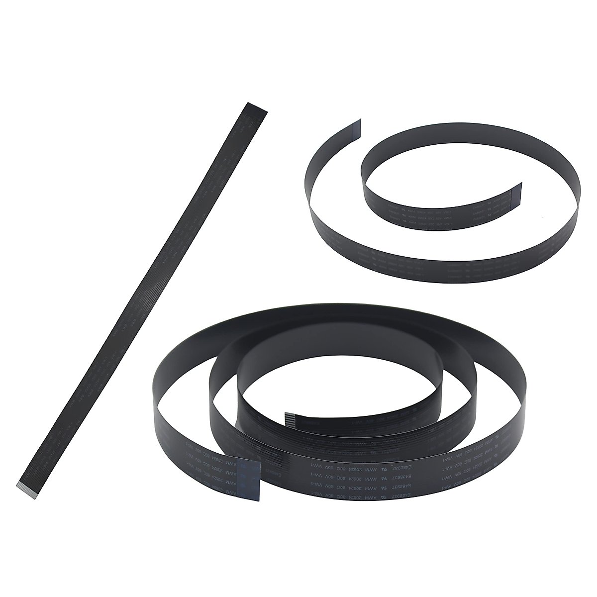 A1 FFCs - Sample Pack Flex Cable for Raspberry Pi Camera - Black 30, 60, and 100 cm