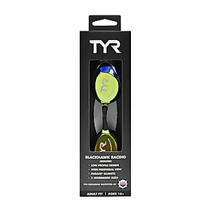 TYR Black Hawk Racing Mirrored Goggles, Gold Metal Rainbow Black, One Size