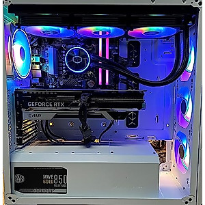 AVGPC Blizzard Gaming Computer - Intel i9 11900K 8-Core 3.5 GHz, RTX 3080 10GB, 32GB DDR4 3600MHz, 360MM Liquid Cooler, 2TB NVMe M.2 SSD, TD500 Mesh White Case, WiFi/AC, Windows 11