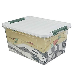 Saedy 6 Pcs Large Clear Storage Box, 35 Qt Plastic Bins with Lids for Versatile Storage