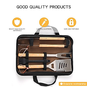 CYXI 6 PCS Complete Barbecue Tool Set with Storage Bag - BBQ Tools Set,Grill Accessories, Portable Grilling Utensil Kit, for Travel, Picnics, RVs, Camping, BBQs, Parties