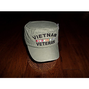 Vietnam Veteran Flat Top OD Green Low Profile Cap