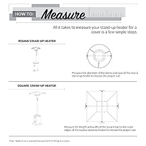Classic Accessories Ravenna Water-Resistant 34 Inch Stand-Up Patio Heater Cover, Taupe