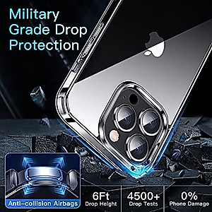 CASEKOO Crystal Clear Designed for iPhone 13 Pro Case, [Not Yellowing] [Military Drop Protection] Shockproof Protective Phone Case 6.1 inch 2021 (Clear)