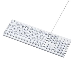 Sanwa Supply SKB-E5UW English USB Keyboard (White)