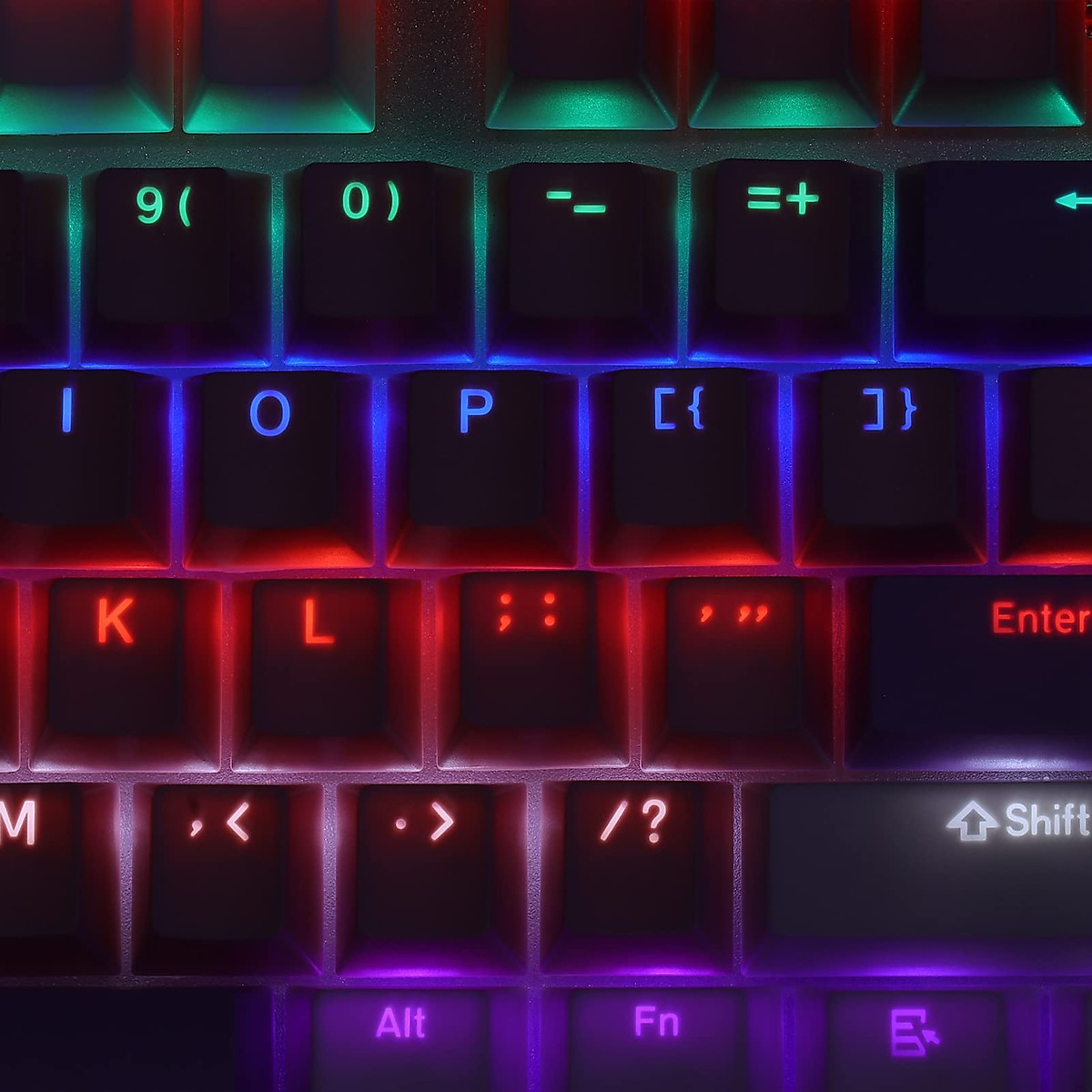 Huleo Mechanical Gaming Keyboard, 26 Backlight Modes 104key Mechanical Keyboard for PC Blue Switch