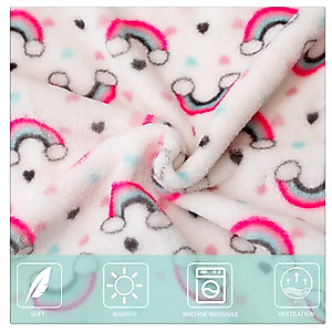 FINOHOPE Baby Blanket Plush Fleece with Security Blanket Snuggler Stuffed Animal Loveys for Boys and Girls, Green Unicorn