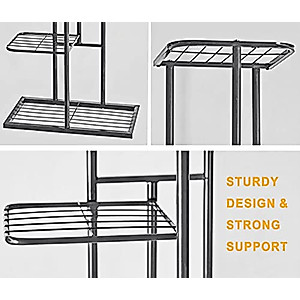 yeavs Plant Stand Shelf 6 Tier Indoor Outdoor, Flower Pot Holder Rack for 7 Pots, Plants Organizer Garden Home Office Living Room Balcony Patio (White)