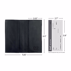 Hide & Drink, Checkbook Cover, Minimalist Organizer, Check Presenter, Bill Holder for Waiter and Waitress, Restaurant Accessories, Full Grain Leather, Handmade, Charcoal Black