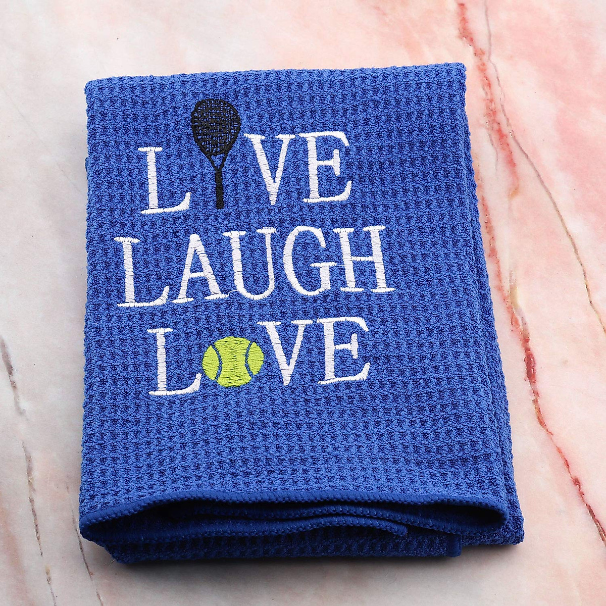 G2TUP Tennis Towels for Women Men Live Laugh Love Funny Tennis Player Themed Towel Gift (Live Laugh Love)