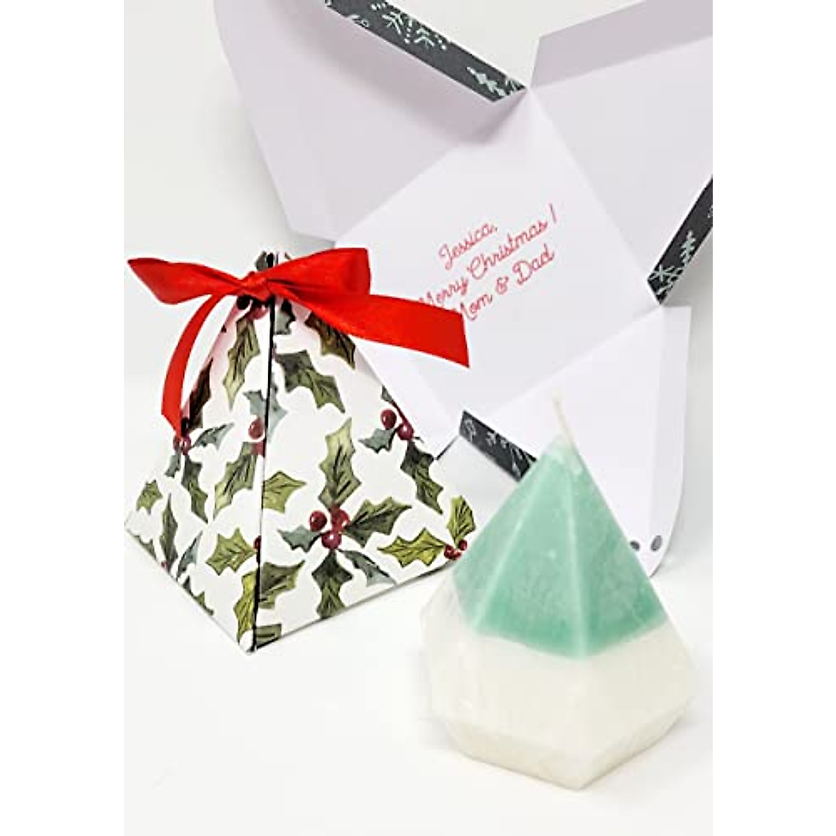 Crystal Candle with Crystal inside- Personalized Candle for any occasion, Mystery Diamond Candle with message - Handmade Florida USA