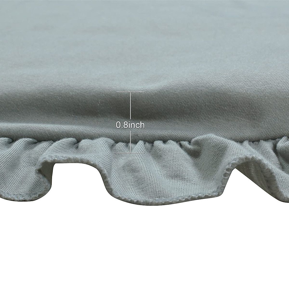 ABREEZE Baby Cotton Play Mat Soft Crawling Mat Detachable Washable Game Blanket Floor Playmats Kids Infant Child Activity Round Rug Home Room Decor,Light Grey