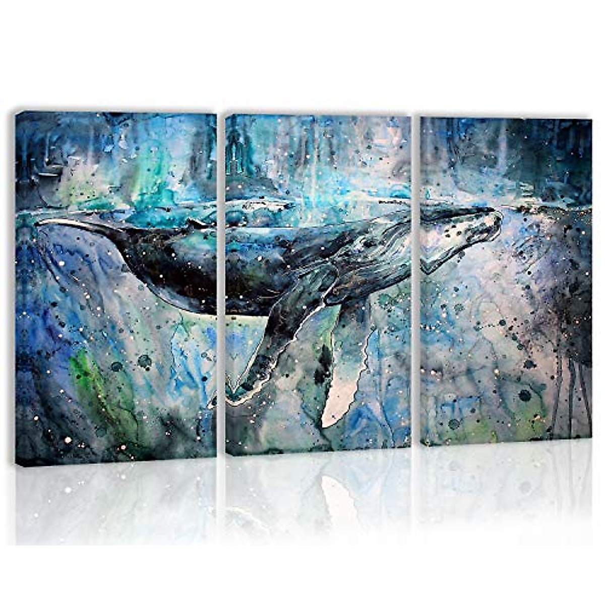 Blue Whale Wall Art Decor Modern Artwork Canvas Painting Prints Pictures Home Decor for Living Room Dining Room Bedroom