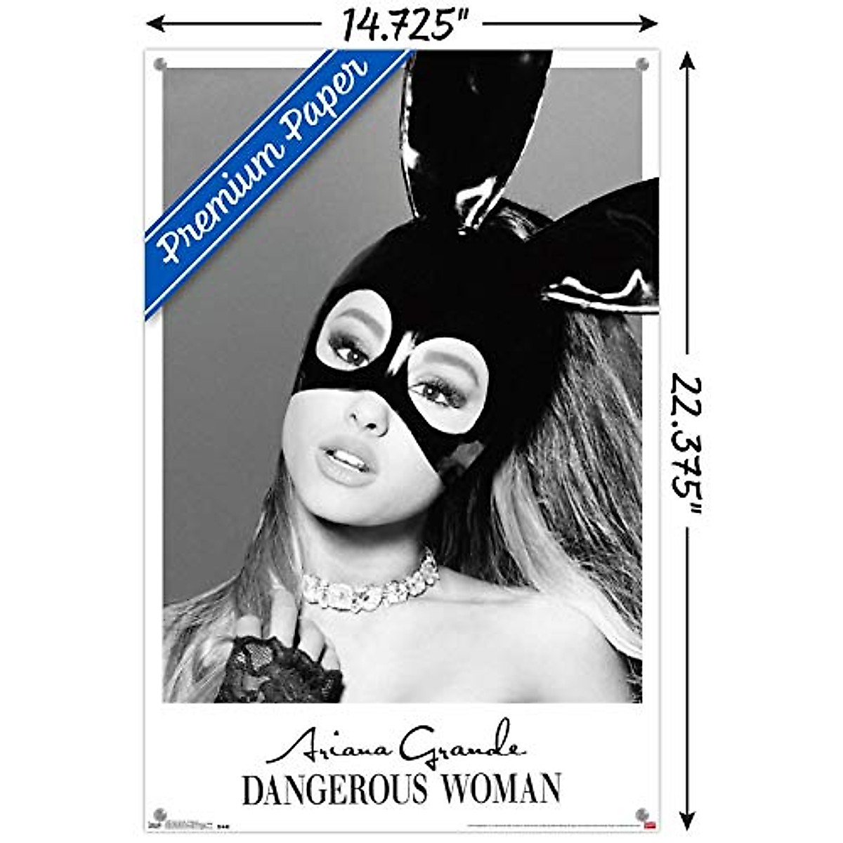 Trends International Ariana Grande - Dangerous Wall Poster with Push Pins