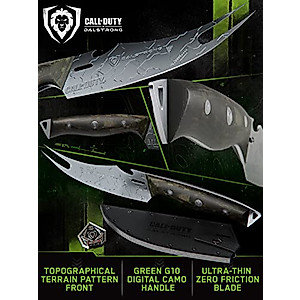 Dalstrong Pitmaster BBQ & Meat Knife - 6.5 inch - Call of Duty Edition - Exclusive Collector Set - High-Carbon 9CR18MOV Steel - G10 Digital Camo Handle - Thin & Zero Friction Blade - Leather Sheath