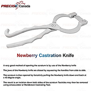 Precise Canada: Newberry Castrating Knife Castrate Cattle Bulls Castration Livestock Animal Vet