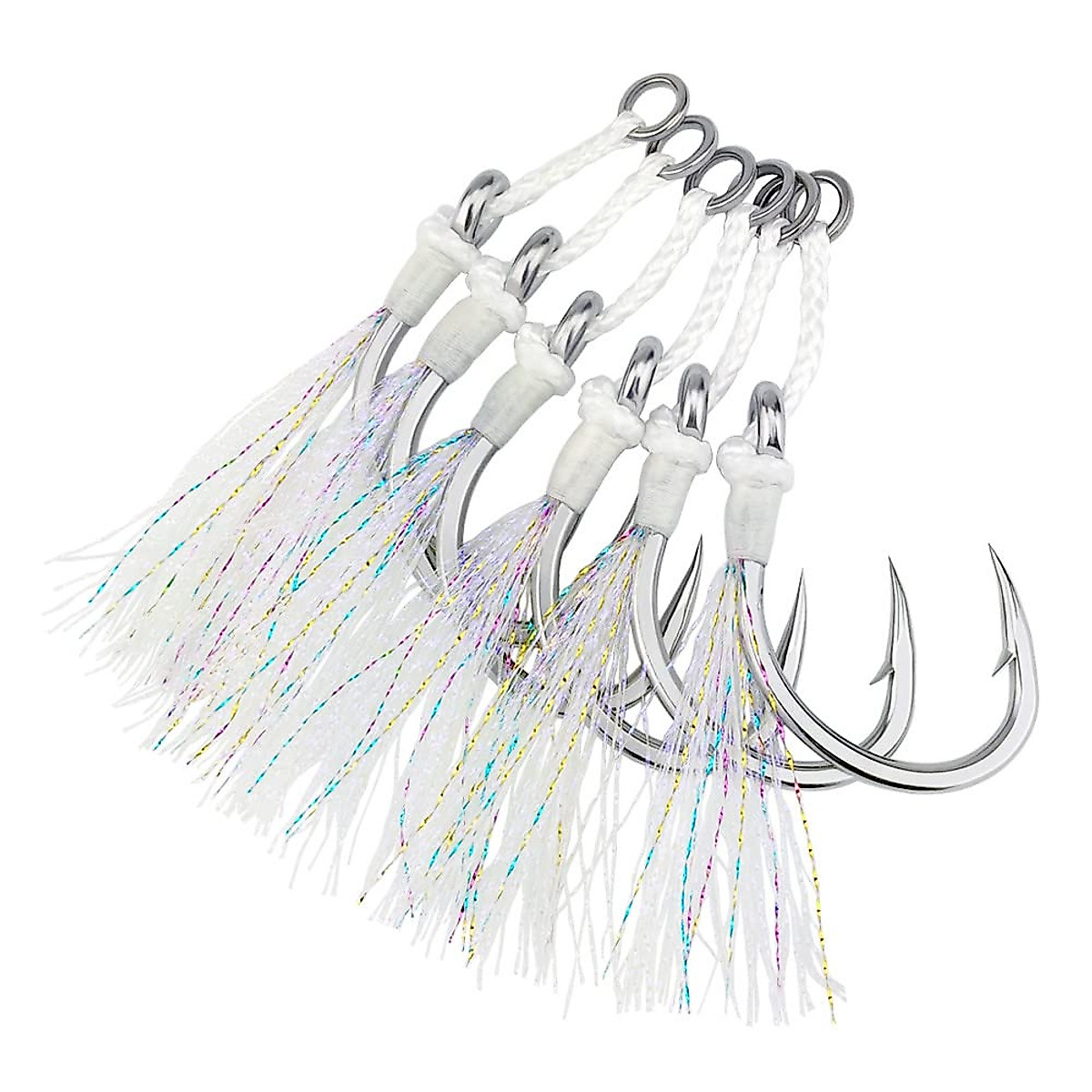 OCEAN CAT Assist Hooks Wasp Glow Jigging Jigs Slow Fast Fall Hooks Size 5/0,7/0,9/0 (9/0, 1 pack)