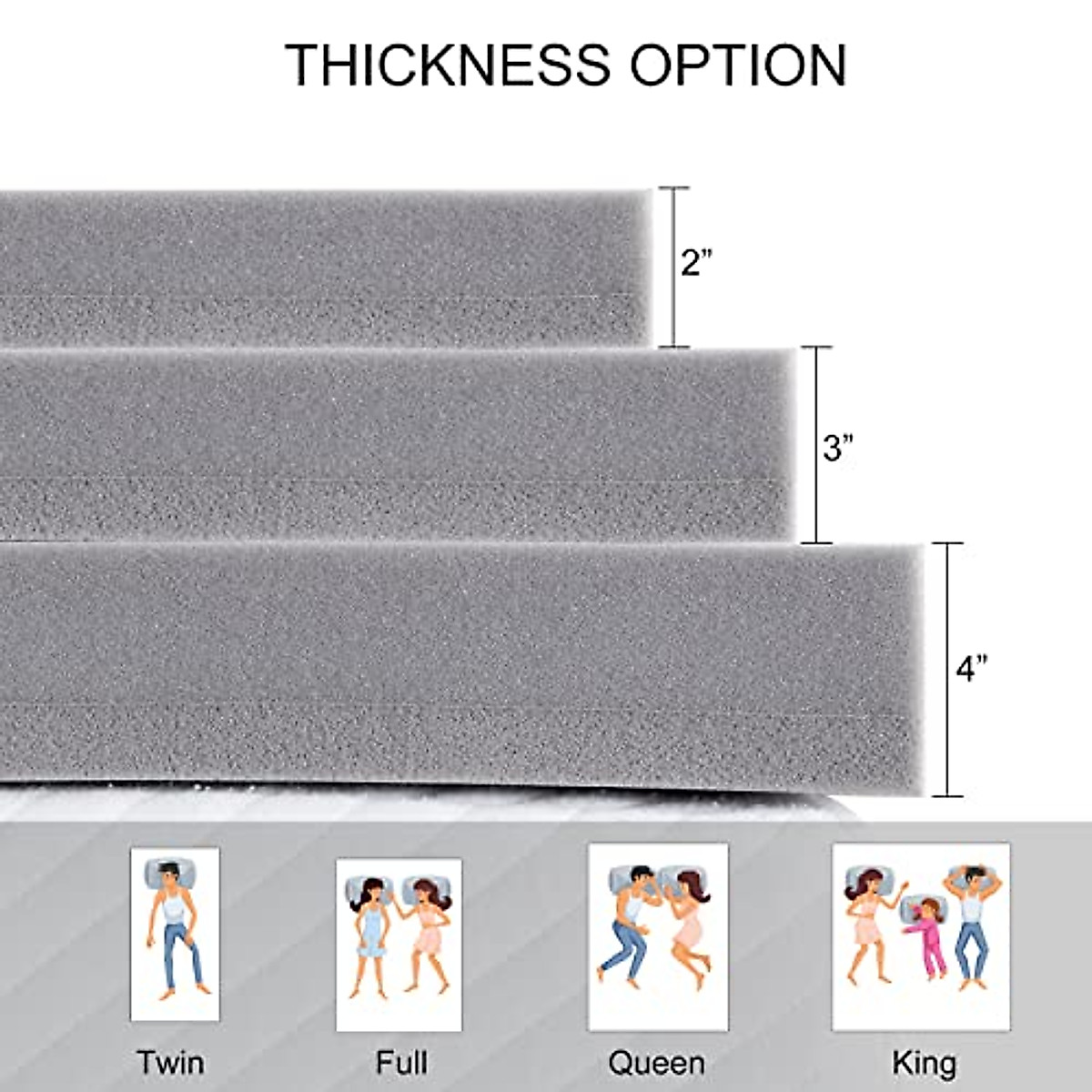 Maxzzz 3 Inch Mattress Topper Twin Size, Firm Bamboo Memory Foam Cooling Bed Mattress Topper, Ventilated Mattress Pad CertiPUR-US Certified Plush