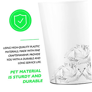 Hohopeti Transparent Trash Can Table Top Decor Bottle Drying Rack Garbage Container Desktop Trash Can Household Decor Home Decoration Waste Bucket Office The Pet Trash Bin Concise