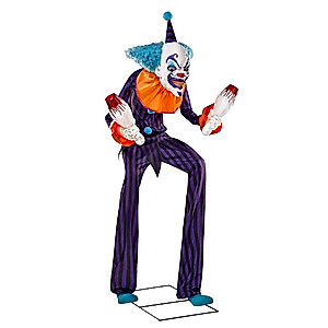 Spirit Halloween 7.9 Ft Stilts Animatronic | Decorations | Animated | Halloween Décor | Clown Animatronic