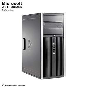 HP Elite 8200 Tower Business Desktop Computer PC, Intel Quad Core i7-2600 up to 3.8GHz, 16G DDR3, 1T, DVDRW, WiFi, BT, DP, VGA, Windows 10 Pro 64 Bit Language Supports English/Spanish/French(Renewed)
