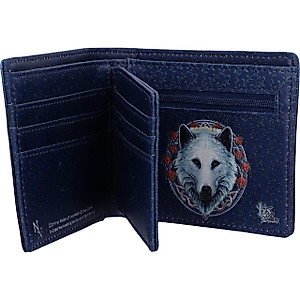 Nemesis Now Lisa Parker Guardian of The Fall White Autumn Wolf Wallet, Blue, 11cm