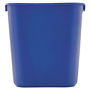 Rubbermaid Commercial Products Deskside Wastebasket Recycling Bin Small 13QT/3.25 GAL, for Home/Office/Under Desk, Blue (FG295573BLUE)