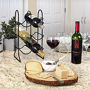 Spectrum Diversified Townhouse Wine Rack, 6-Bottle, Black