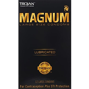 Trojan Magnum Large Size Lubricated Condoms - 12 count