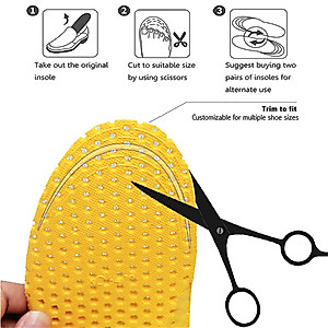 3 Pairs Breathable Water Sports Shoes Inserts Replacement Insoles for Men (US8-11)