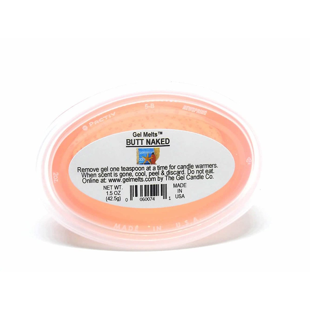 3 Pack of BUTT NAKED Tropical Beach Melon Like Aroma Gel Melts for Warmers and Burners PEEL, MELT, ENJOY