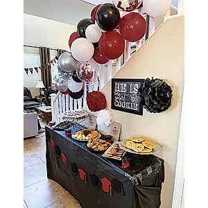 Graduation Decorations Maroon Black 2024/Burgundy Black Graduation Party Decorations 2024 Burgundy Black Balloons 114Pcs Burgundy White Black Balloon Maroon Birthday Wedding