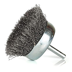 Katzco Wire Wheels Brush - 2 Pack Knotted and Crimped Cups for Rust Removal, Corrosion and Paint - Hardened Steel Wire for Reduced Wire Breakage and Longer Life