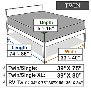 Twin Size Fitted Sheet Only - 4-Way Stretch Knit, Snug Fit, Wrinkle Free & Stay in Place, No More Slipping Off for Mattress, Soft & Comfortable - Taupe, Twin