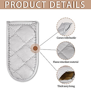 4 Pieces Hot Handle Covers Heat Resistant Pot Sleeve Grip Cotton Cast Iron Skillet Handle Covers Non-Slip Machine Washable Handle Mitts for Kitchen Baking Cooking BBQ Cookwares