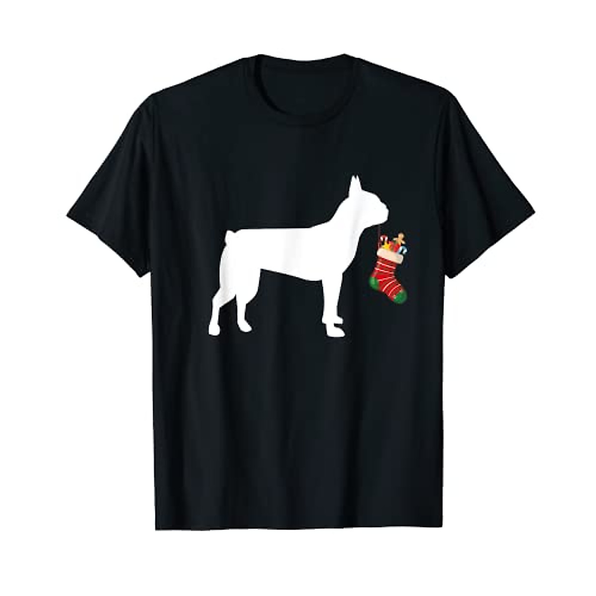 Boston Terrier Christmas Stocking Stuffer Dog T-Shirt