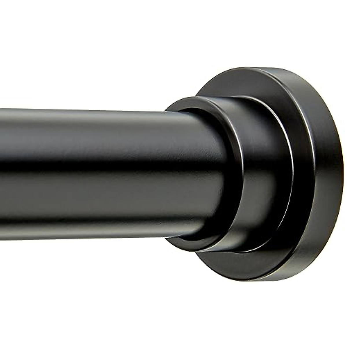 Amazon Basics Adjustable Indoor Outdoor Tension Curtain Rod, 54-90" Length, Black