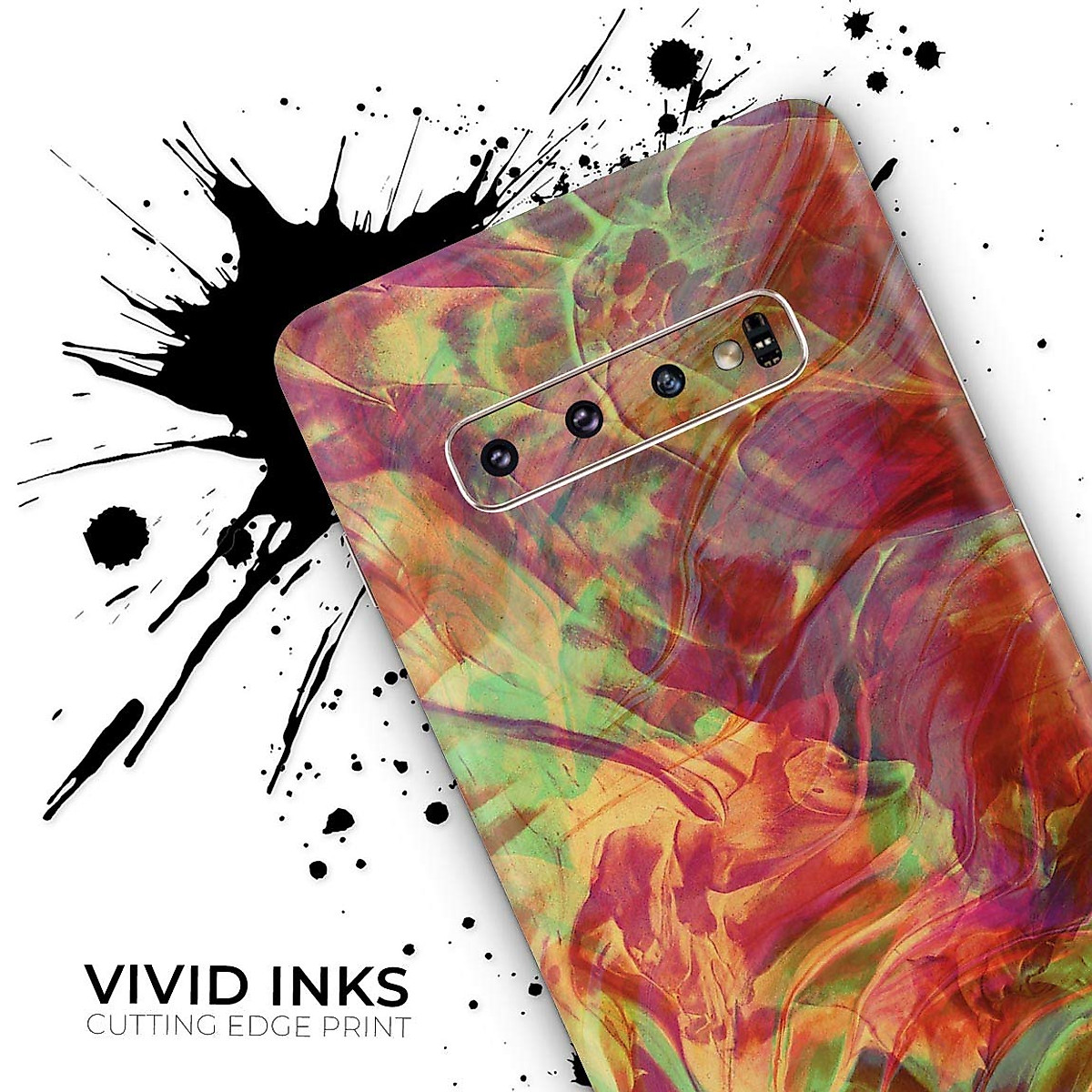 DesignSkinz Liquid Abstract Paint Remix V74 Protective Vinyl Decal Wrap Skin Cover Compatible with The Samsung Galaxy S20 (Screen Trim & Back Glass Skin)